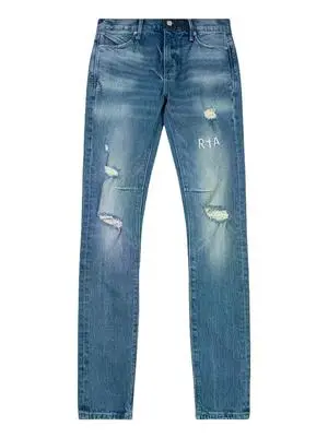RtA Clayton Distressed Bootcut Jeans - Blue