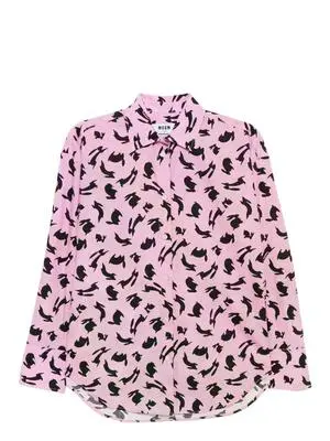 MSGM Rabbit-print Shirt - Pink