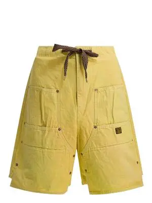 Kapital Drawstring Cargo-pocket Shorts - Yellow