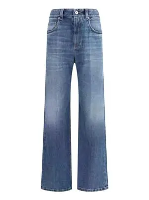 Brunello Cucinelli High-waisted Straight-leg Jeans - Blue