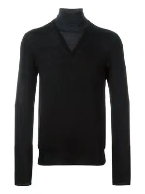PAOLO PECORA Layered Roll Neck Sweater