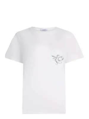 Liu Jo Gem-embellished Pocket T-shirt - White