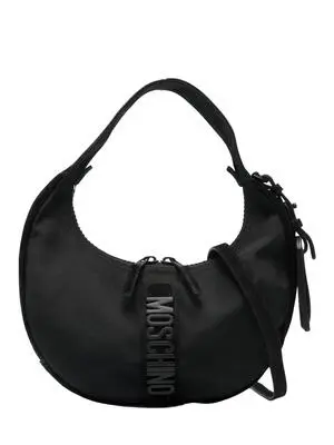 Moschino Suede Shoulder Bag - Black