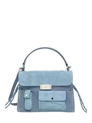 IRO PARIS Pocketed Satchel Bag - Blue