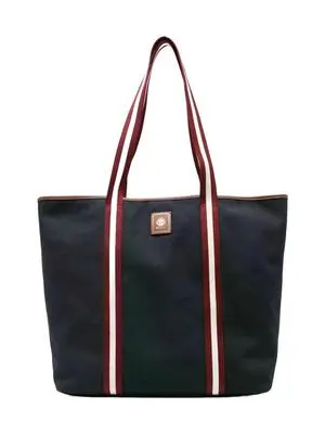 Bally Striped Panel Tote Bag - Blue