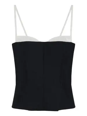 Simkhai Sleeveless Sweetheart Neck Top - Black