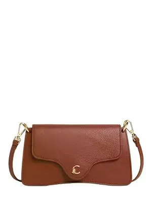 COCCINELLE Curved-flap Shoulder Bag - Brown