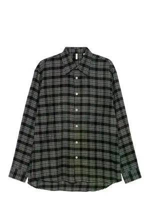 SUNFLOWER Checked Long-sleeves Shirt - Black