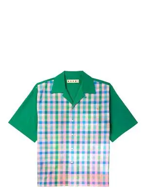Marni Gingham-pattern Shirt - Green