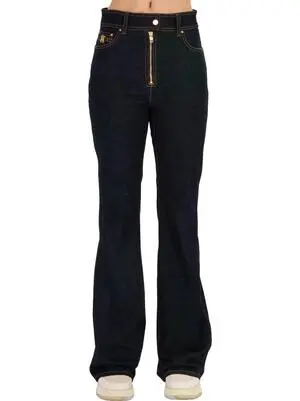 Amiri Gold-zip Flared Jeans - Blue