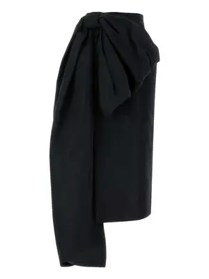 Givenchy Draped-bow Midi Skirt - Black