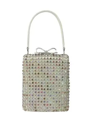 SELF-PORTRAIT Crystal-embellished Mini Bag - Silver