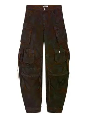 Attico Cargo Pocket Trousers - Brown