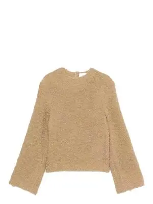 Séfr Frayed-edge Crew-neck Sweater - Neutrals