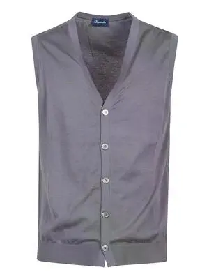 DRUMOHR V-neck Sleeveless Cardigan - Grey