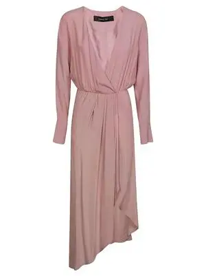 Federica Tosi Asymmetric Wrap Dress - Pink