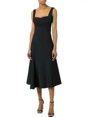 Victoria Beckham Flared Dress - Black