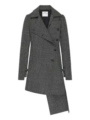 COURREGES Asymmetric Wool Coat - Grey
