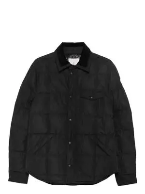 Moncler Quilted Corduroy-collar Jacket - Black