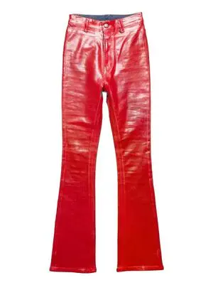 Acne Studios Latex Fla Trousers - Red