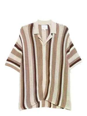RAITH Dellamore Striped Shirt - Brown