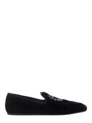 Burberry Estate Quilted Crest Loafers - Black
