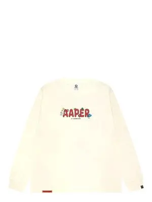 AAPE BY *A BATHING APE® Graphic-print Long-sleeve T-shirt - White