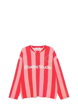 ÉTUDES STUDIO Striped Long-sleeve Sweatshirt - Red