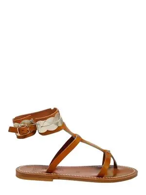 K.JACQUES Leather Flat Sandals