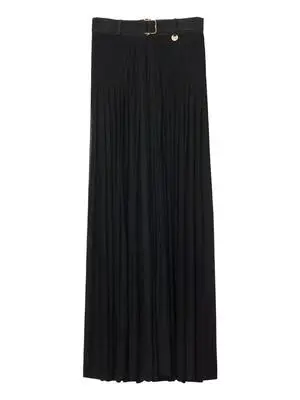 Burberry Pleated Maxi Skirt - Black