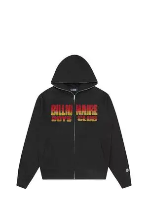 BILLIONAIRE BOYS CLUB Rhinestone-embellished Zip-up Hoodie - Black