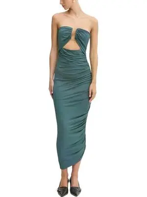 ANIYE BY Jett Ruched Midi Dress - Green
