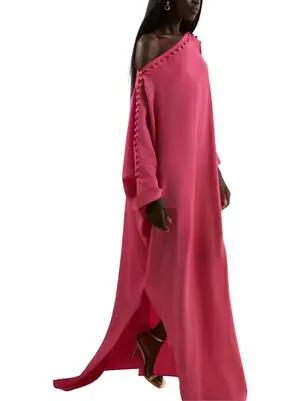 TALLER MARMO Mila Button-detailed Maxi Dress - Pink