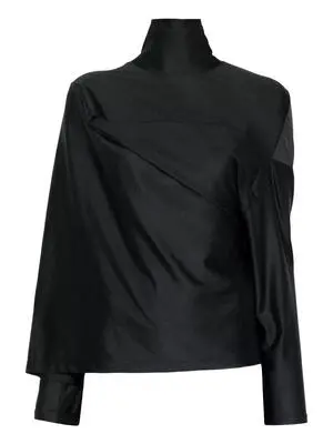 Junya Watanabe High-neck Draped Top - Black