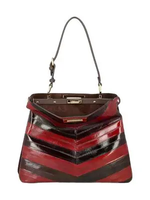 Fendi Peekaboo Soft Shoulder Bag - Brown