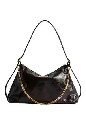 Zadig&Voltaire Jim Chain-embellished Shoulder Bag - Brown