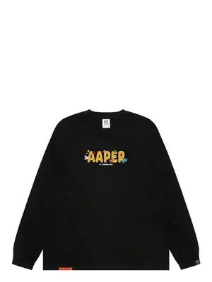 AAPE BY *A BATHING APE® Long-sleeve Logo T-shirt - Black