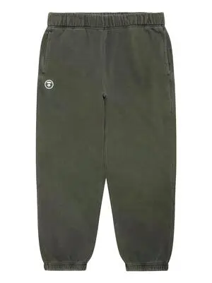 AAPE BY *A BATHING APE® Logo-plaque Cuffed Track Pants - Green