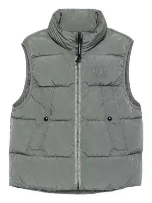 C.P. COMPANY Quilted Zip-front Vest - Grey