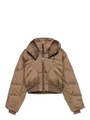 Adidas By Stella McCartney Hooded Quilted Jacket - Brown