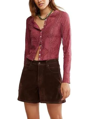 Free People Jae Lace Blouse - Crushed Be