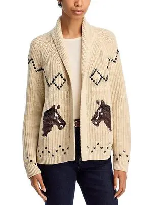 The Great. Horse Lodge Cardigan - Cream