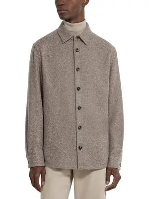 Zegna Cashmere & Silk Overshirt - Brown