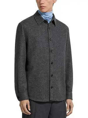 Zegna Cashmere & Silk Overshirt - Dark Grey