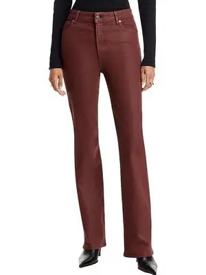 FRAME The Reboot High-Rise Coated Jeans Currant