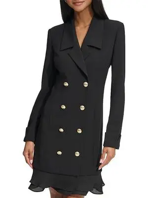 Karl Lagerfeld Paris Double Breasted Jacket Dress - Black