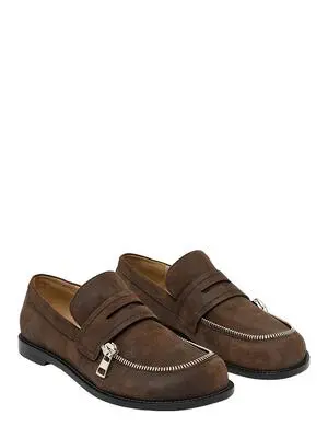 JW Anderson Biker Moccasin Flats - Brown
