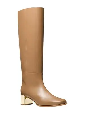 Michael Kors Michael Matilda Leather Tall Boots - Husk