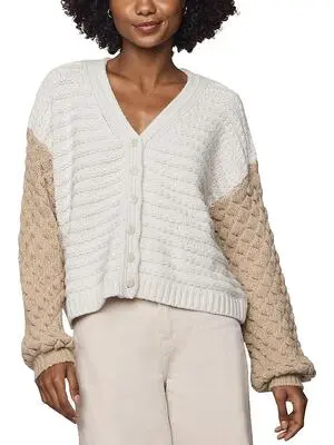 Splendid Maria Bobble Cardigan - Pale Oak Heather