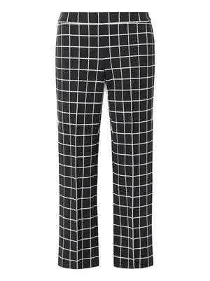 HIGH SPORT Louis Cropped Checked Cotton-blend Straight-leg Pants - Gray